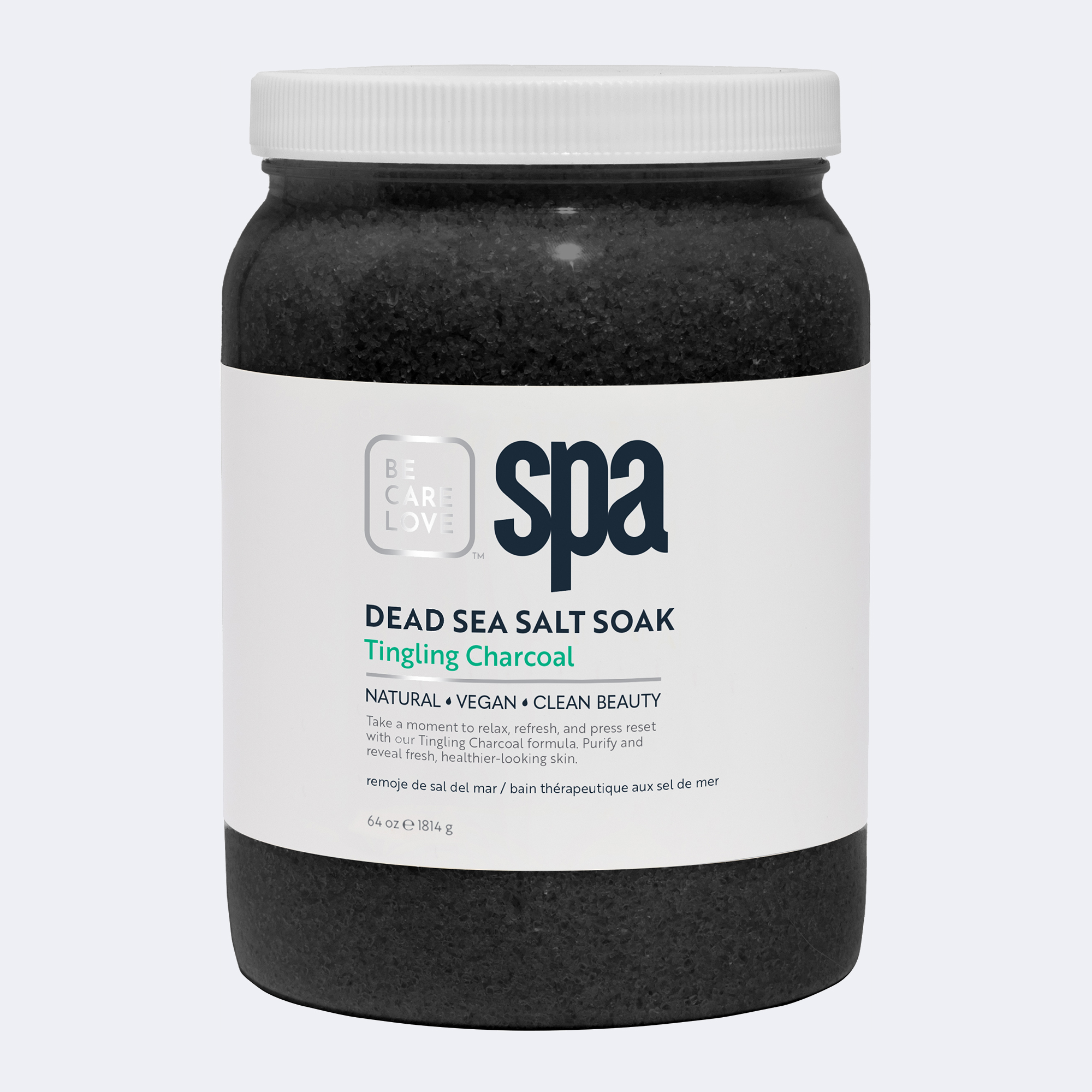 DEAD SEA SALT SOAK (64 oz.) TINGLING CHARCOAL - ca-dannyco