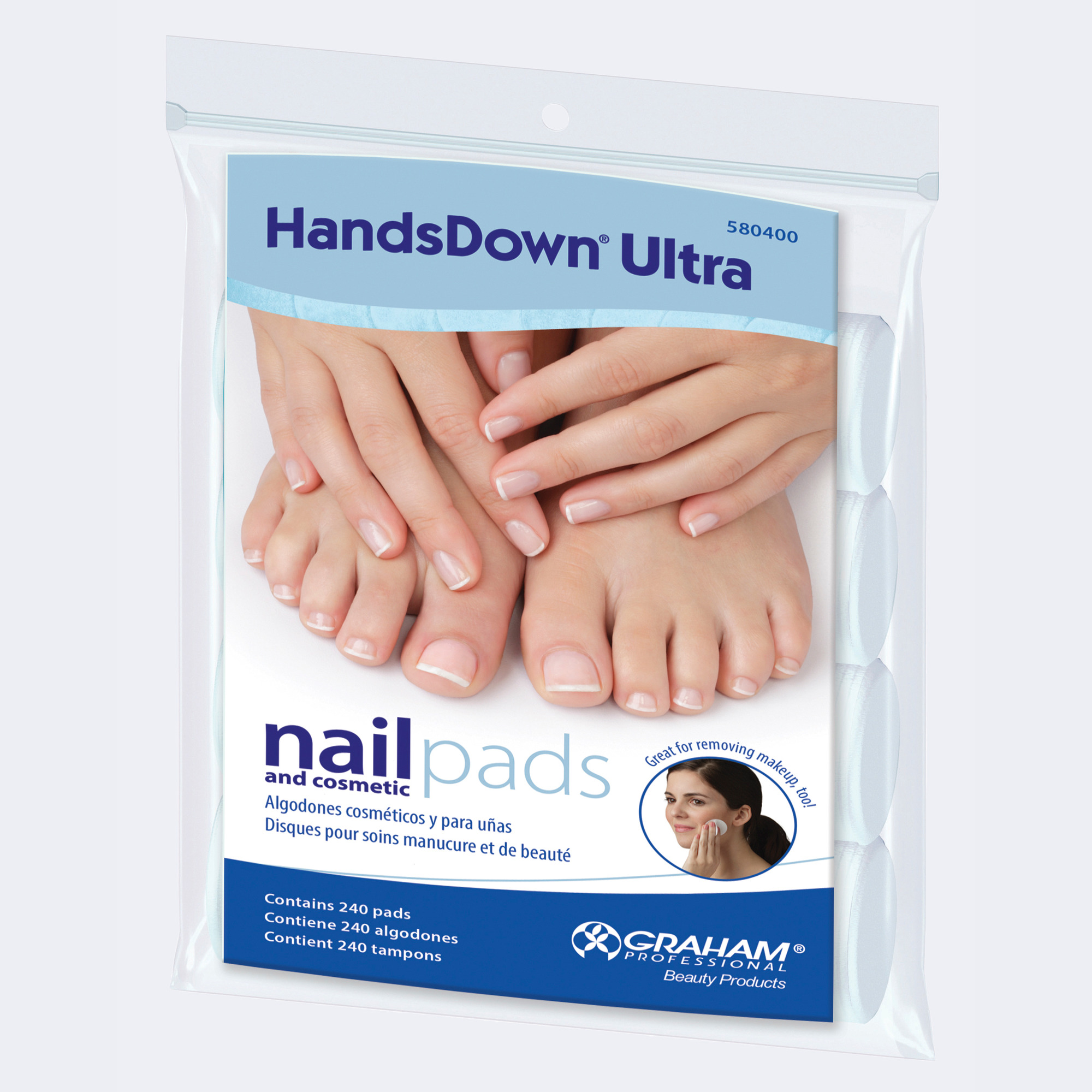 Nail & cosmetic pads with tabs (240/bag) - ca-dannyco